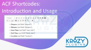 ACF Shortcodes: Introduction and Usage - KrazyPlugins