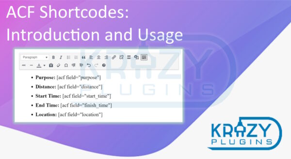 ACF Shortcodes: Introduction and Usage - KrazyPlugins